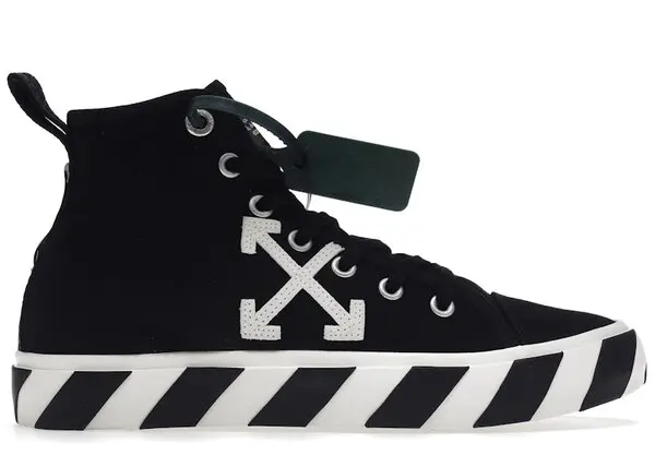 Off-White Vulc Mid-tip Canvas Sneakers - Black/white