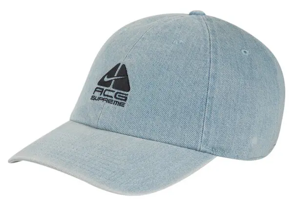 Supreme Nike Acg Denim 6-panel Cap - Washed Blue