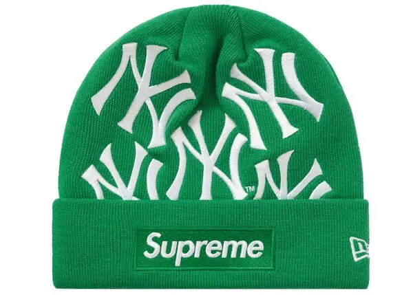 Supreme New York Yankees New Era Box Logo Beanie - Green
