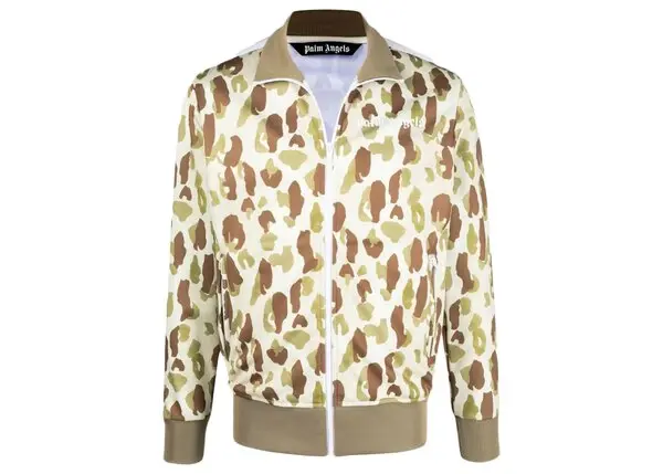 Palm Angels Desert Camo Track Jacket - Beige/white
