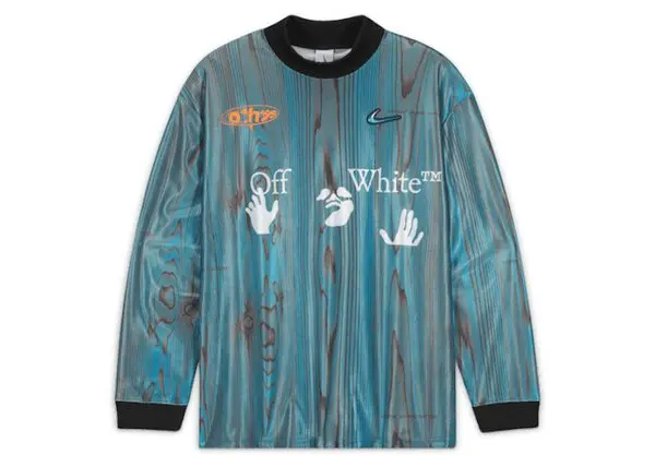 Off-White X Nike 001 Soccer Jersey In Blue | Editorialist