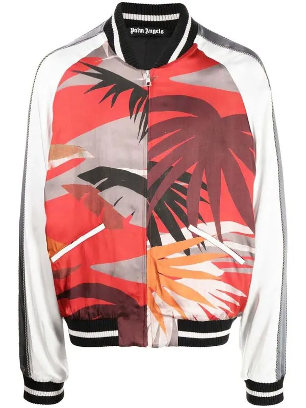 Palm Angels Hawaiian Bomber Jacket - Multicolor