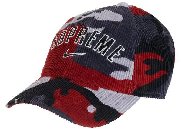 Supreme Nike Arc Corduroy 6-panel Cap - Red Camo