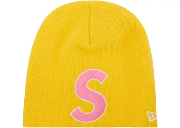 Supreme New Era S Logo Beanie - Gold