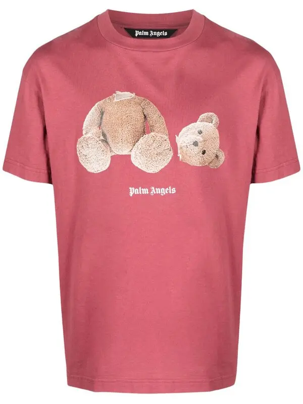 Palm Angels Bear Print T-shirt T-shirt - Pink