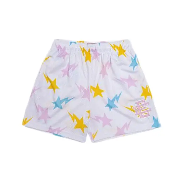ERIC EMANUEL X Bape Ee Basic Short - White/yellow/blue