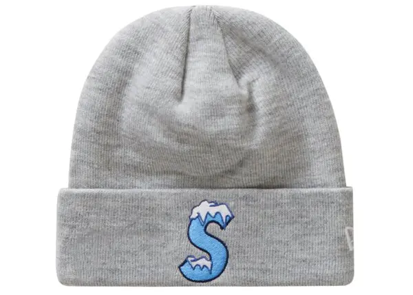 Supreme New Era S Logo Beanie - Heather Grey