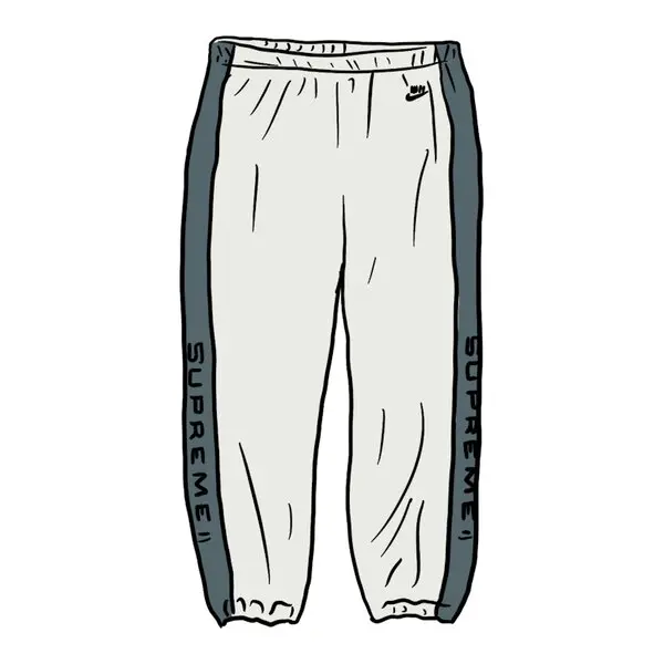 Supreme Nike Velour Track Pant - White
