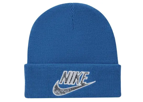 Supreme Nike Snakeskin Beanie - Blue