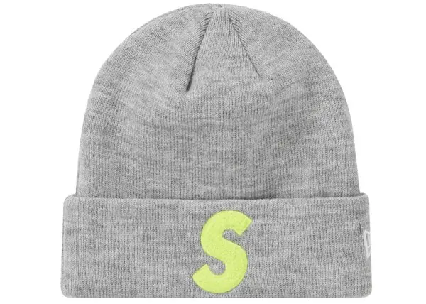 Supreme New Era S Logo Beanie - Heather Grey