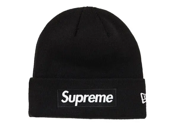 Supreme New Era Box Logo Beanie - Black