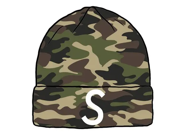 Supreme New Era Swarovski S Logo Beanie - Woodland Camo