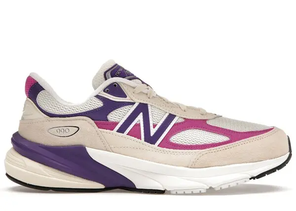 NEW BALANCE 990v6 Miusa Popin Sneaker - Limestone/magenta