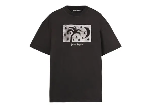 Palm Angels Graphicprint Crewneck Sweatshirt T-shirt - Black/silver