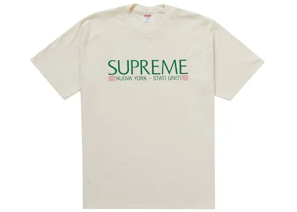 Supreme Nuova York Tee Shirt - Natural