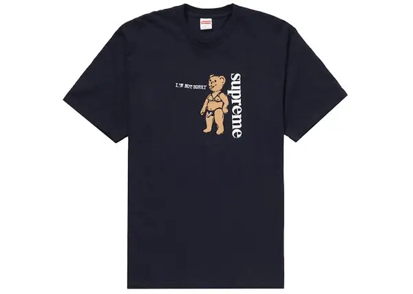 Supreme Not Sorry Tee Shirt - Navy Blue