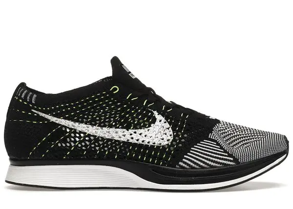 Nike Flyknit Racer - Black/white/volt