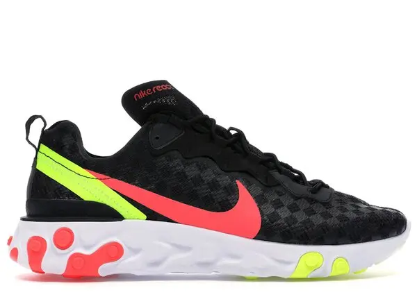 Nike React Element 55 Sneakers - Black/crimson/volt