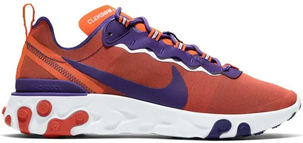 Nike React Element 55 Sneakers - University Orange/white/new Orchid