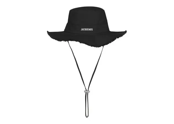 Jacquemus Le Bob Artichaut Large Brim Bucket Hat - Black
