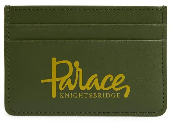 PALACE X Harrods Leather Logo Card Holder - Green