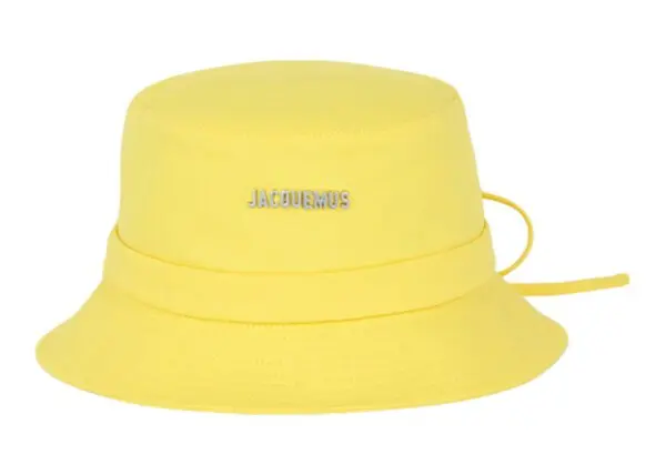 Jacquemus Le Bob Gadjo Bow Knotted Bucket Hat - Yellow