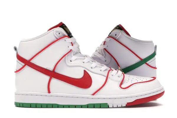 Nike Dunk High Paul Rodriguez Mexico Sneakers - White/red/green