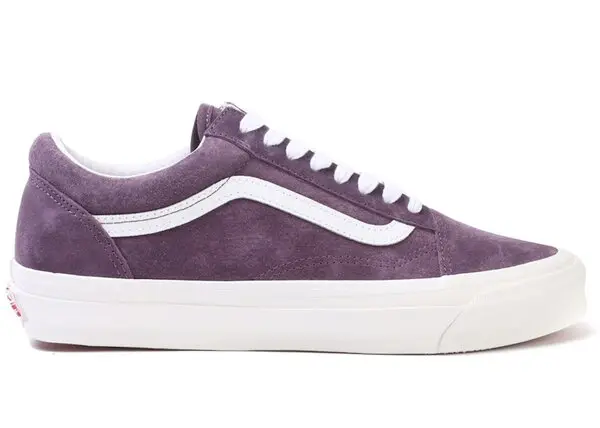 VANS Vault Og Old Skool Lx Pig Suede Sneakers - Wine/white