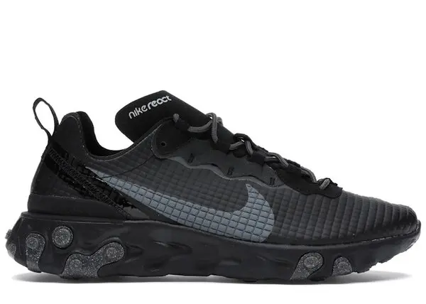 Nike React Element 55 Grid Sneakers - Black/anthracite/dark Grey
