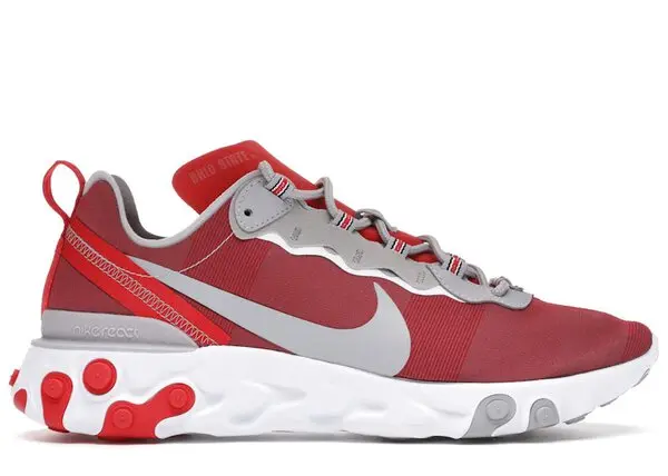Nike React Element 55 Sneakers - University Red/white/wolf Grey