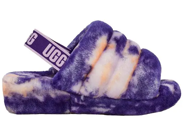 UGG Fluff Yeah Slide Marble - Violet Night/white