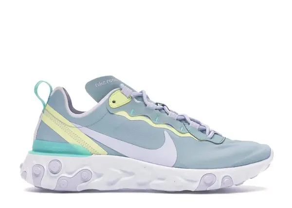 Nike React Element 55 Sneakers - Ocean Cube/amethyst Tint/luminous Green