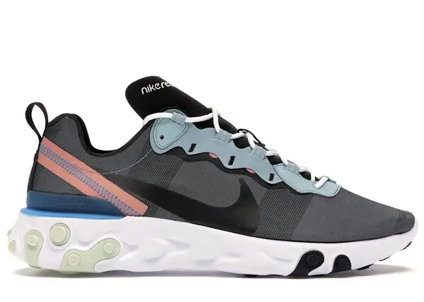Nike React Element 55 Sneakers - Ocean Cube/black/pink Quartz