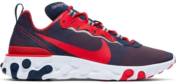 Nike React Element 55 Sneakers - College Navy Blue/white/silver