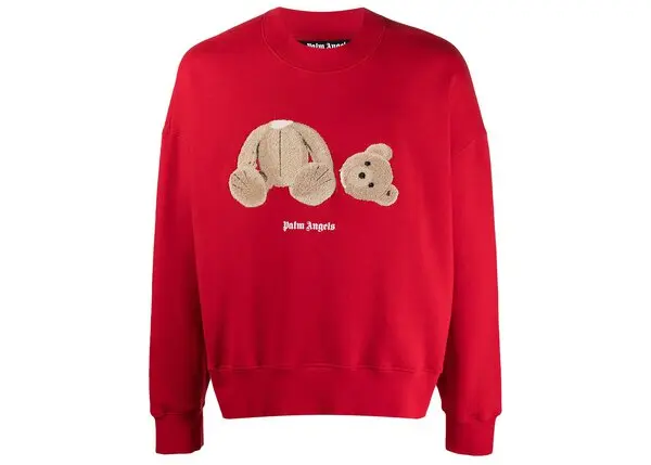 Palm Angels Bear Sweatshirt - Red