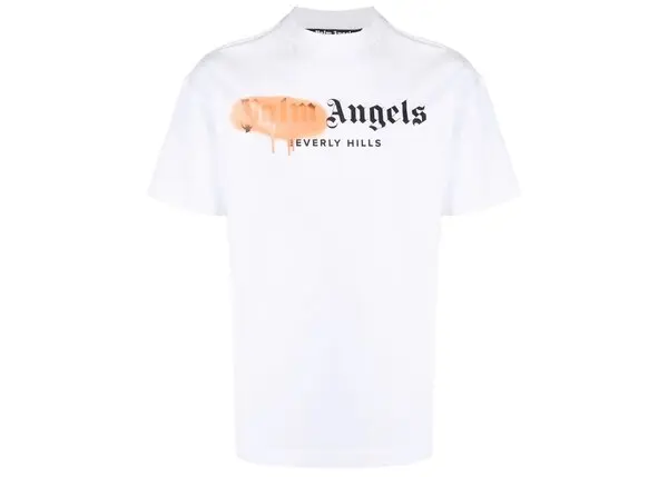 Palm Angels Beverly Hills Sprayed Logo T-shirt - White