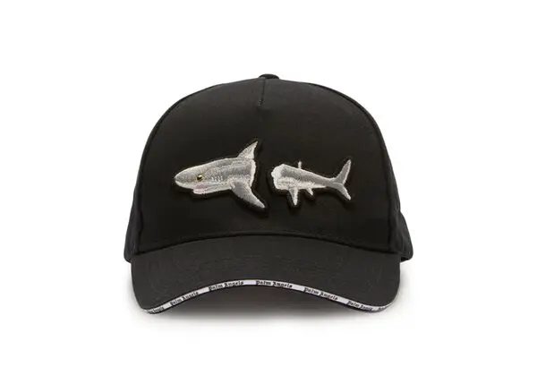Palm Angels Broken Shark Cap - Black/grey