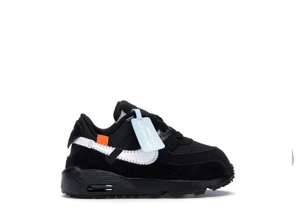 Nike Max 90 Off-white Black Td Sneakers - Black/white/cone