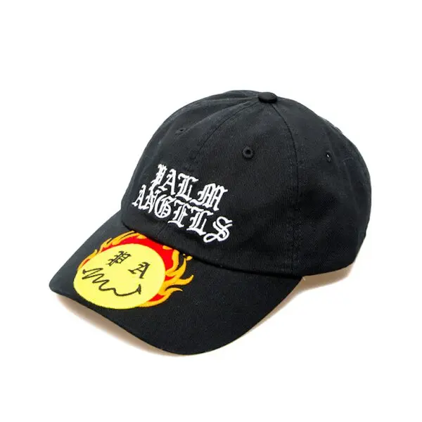 Palm Angels Burning Head Cap - Black