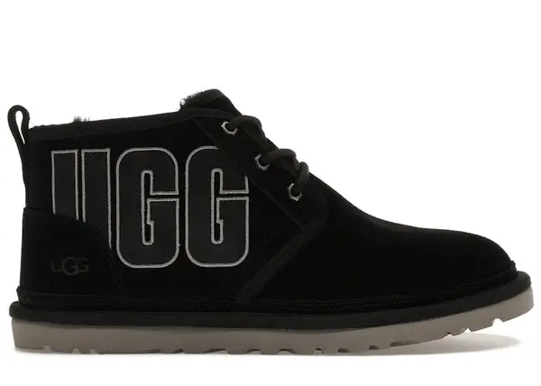 UGG Neumel Graphic Ankle Boots - Black/grey Suede