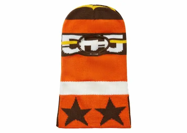 SP5DER Jacquard Knit Balaclava - Orange