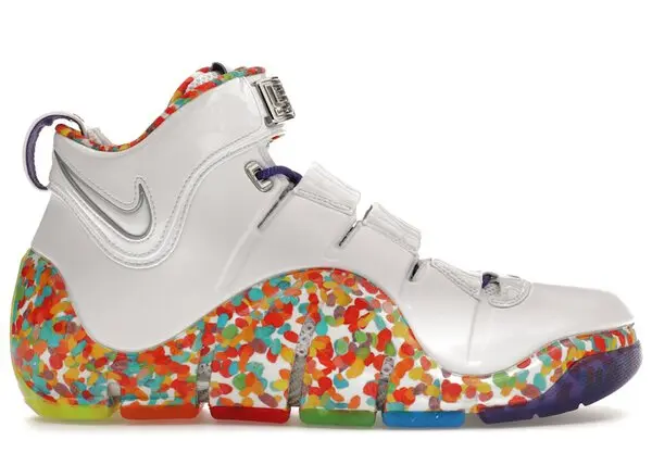 Nike Lebron 4 Fruity Pebbles Sneakers - White/true Redone-colormean Greenone-colorvarsity Purple