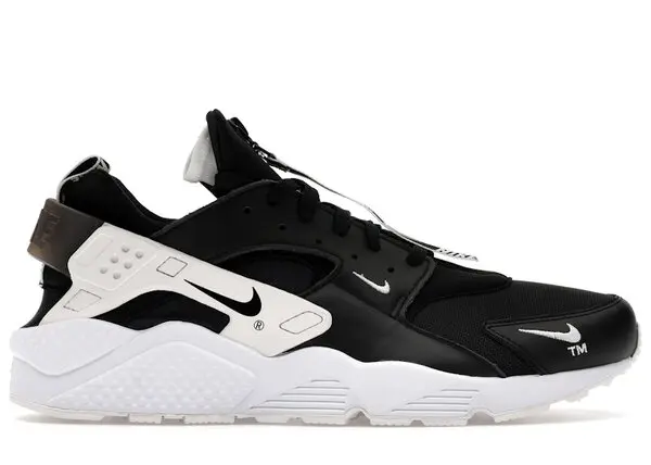 Nike Air Huarache Run Zip Sneakers - Black/white