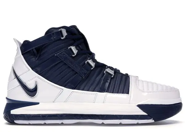 Nike Lebron 3 Sneakers - White/metallic Silver/midnight Navy Blue