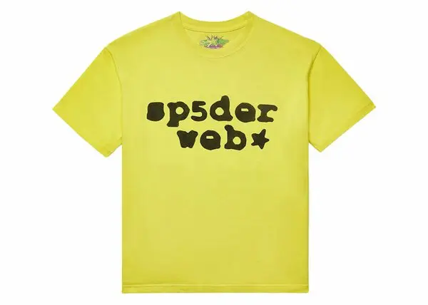 SP5DER Web Tee Shirt - Yellow/black