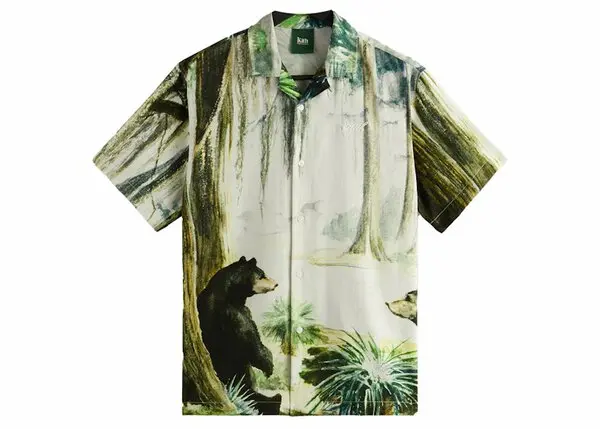 Kith Amnh Black Bear Camp Collar Shirt