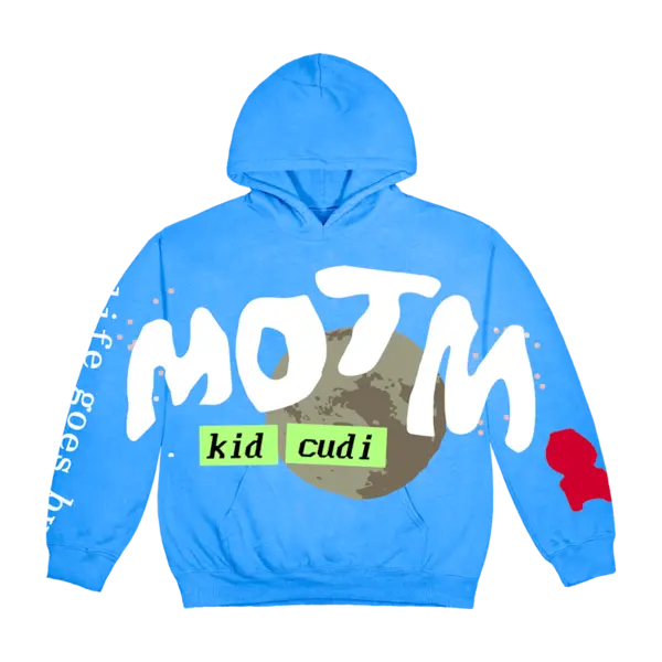 KID CUDI Cpfm For Motm Iii Life Goes Hoodie - Blue