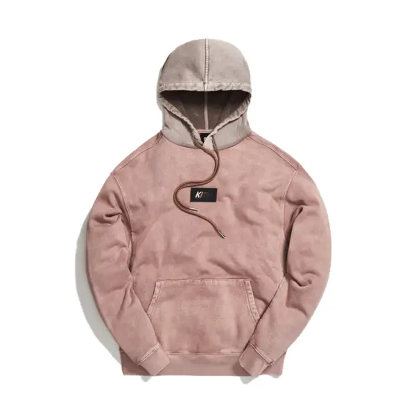Kith Blocked Crystal Wash Williams Hoodie - Mauve