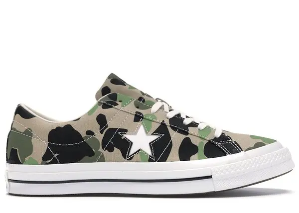 CONVERSE One Star Ox Duck Camoin - Candied Ginger/piquant Green