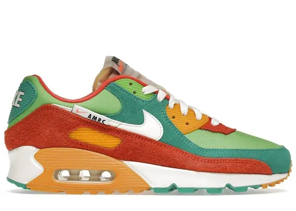 Nike Air Max 90 Se Running Club Sneakers - Roma Green/sail/orange